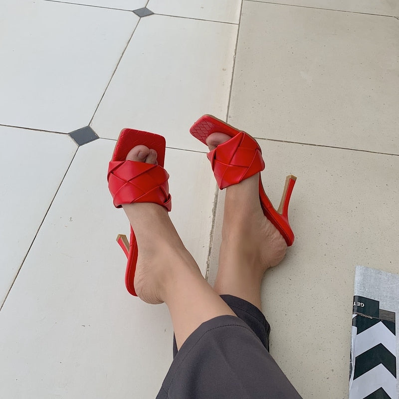 Weave Heeled Mules– Flip Flop Labs