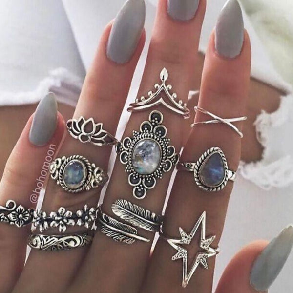 11 Piece Boho RIng Set | Flip Flop Labs