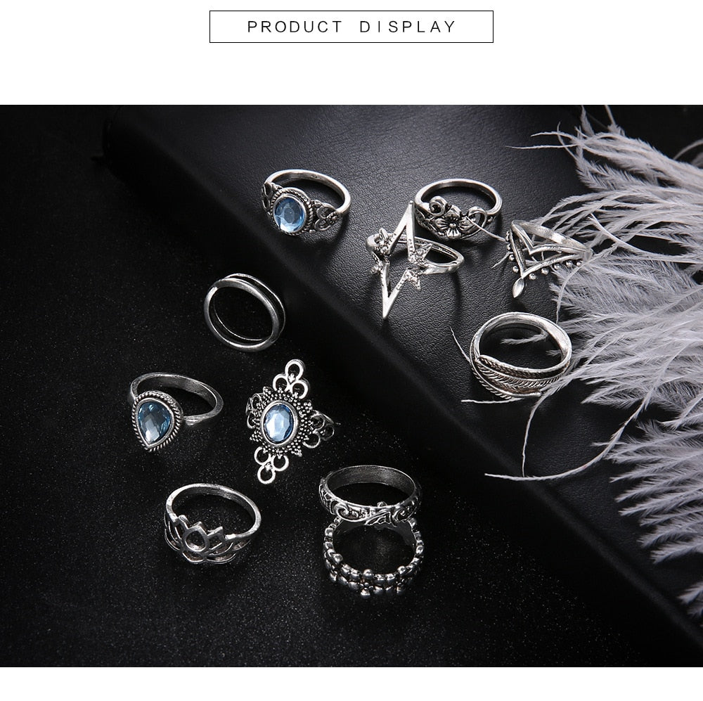 11 Piece Boho RIng Set | Flip Flop Labs